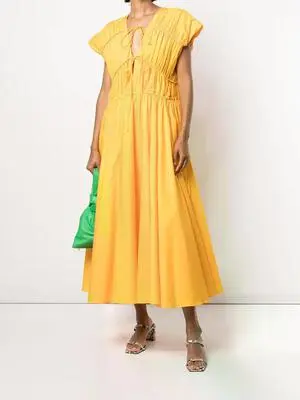 Tove Ceres Flared Midi Dress - Yellow