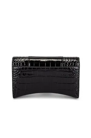 Balenciaga Hourglass Wallet On Chain Bag - Black