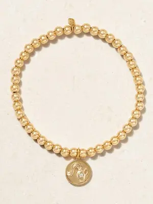 SYDNEY EVAN Aquarius 14-karat Diamond Bracelet - Gold