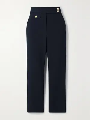 Veronica Beard Renzo Cropped Straight-leg Pants - Blue