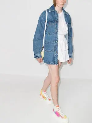 LoveShackFancy Natasha Ruffle-trim Minidress - White