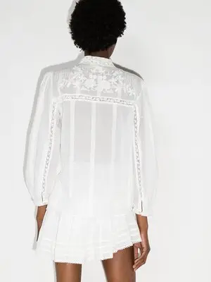 LoveShackFancy Ronda Floral-embroidery Blouse