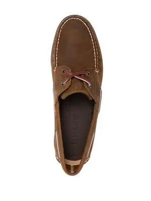 Timberland Stitched Leather Boat Shoes