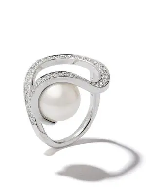 TASAKI 18kt White Gold Atelier Aurora South Sea Pearl And Diamond Ring