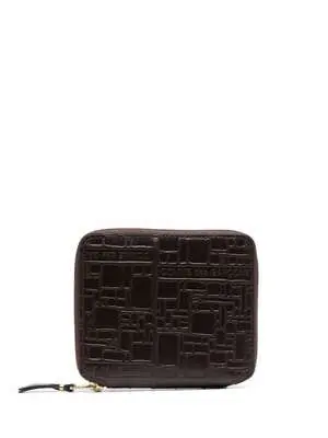 Comme Des Garçons Embossed-logo Wallet - Brown