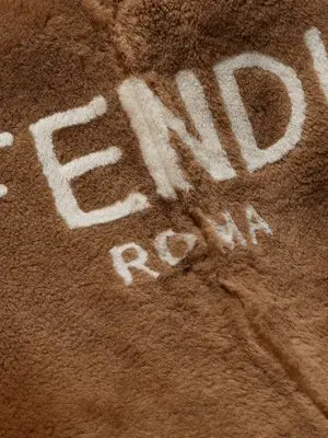 Fendi Logo-print Shearling Hooded Jacket