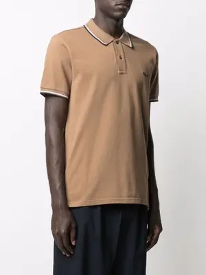 Woolrich Stripe-trim Polo Shirt - Brown