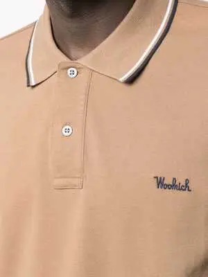 Woolrich Stripe-trim Polo Shirt - Brown