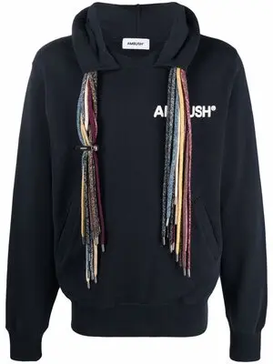 AMBUSH Logo-print Drawstring Sweatshirt - Blue
