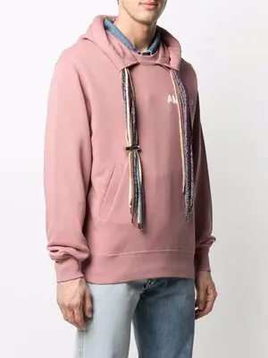 AMBUSH Logo-print Drawstring Hoodie - Pink