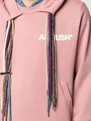AMBUSH Logo-print Drawstring Hoodie - Pink