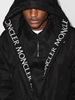 Moncler Massereau Logo Tape Jacket - Black | Editorialist