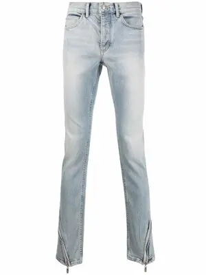 Rhude Slim-fit Jeans With Zip Cuff