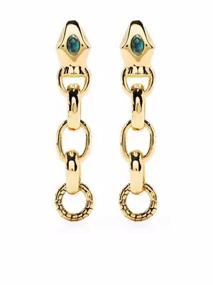 AURÉLIE BIDERMANN Tao Snake Drop Earrings - Gold
