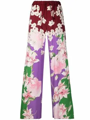 Valentino Garavani Floral-print Trousers
