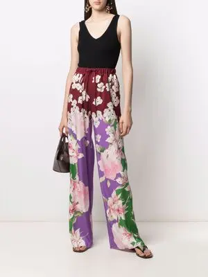 Valentino Garavani Floral-print Trousers
