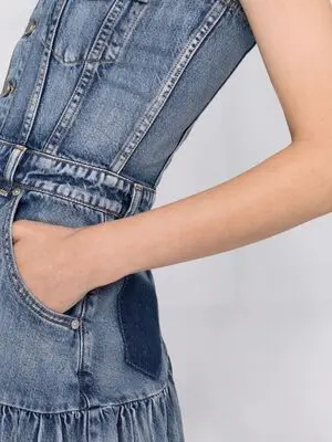 Red Valentino Strapless Denim Dress