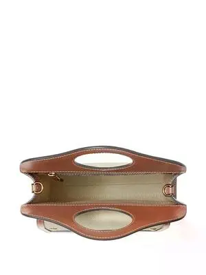 Burberry Mini Pocket Tote Bag Canvas And Leather - Brown