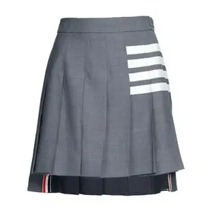 Thom Browne 4-Bar Pleated Mini Skirt Grey