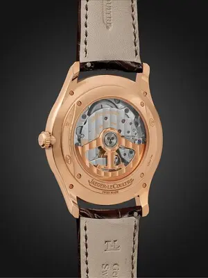 JAEGER-LECOULTRE Master Ultra Thin Date Automatic 39mm 18-karat Rose Gold And Alligator Watch, Ref No. 1232510