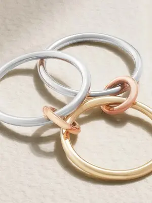 SPINELLI KILCOLLIN Solarium Set Of Three Rings - Gold
