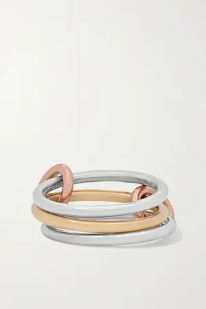 SPINELLI KILCOLLIN Solarium Set Of Three Rings - Gold
