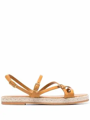 TOD'S Strappy Raffia Sole Sandals