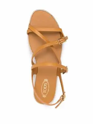 TOD'S Strappy Raffia Sole Sandals