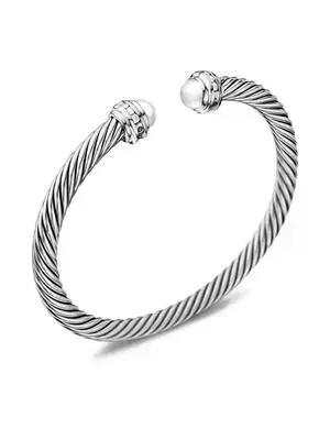 David Yurman Classic Cable Diamond Bracelet - Silver