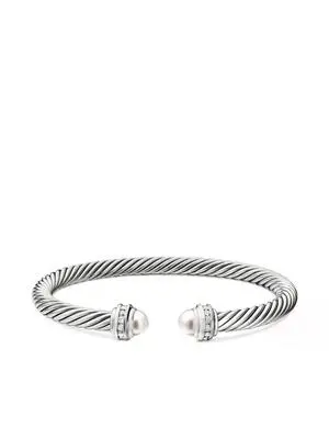 David Yurman Classic Cable Diamond Bracelet - Silver