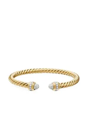 David Yurman 18kt Yellow Cablespira Diamond Bracelet