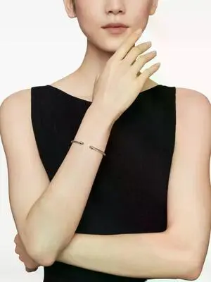 David Yurman 18kt Yellow Gold And Sterling Classic Cable Bracelet - Silver