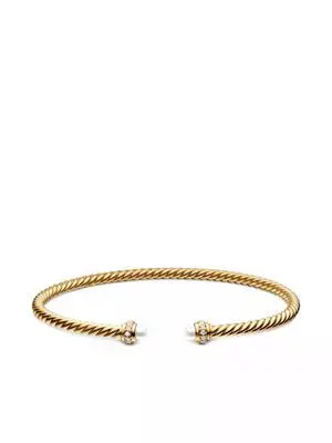 David Yurman 18kt Yellow Cablespira Diamond Bracelet - Gold
