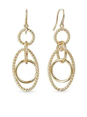 David Yurman 18kt Yellow Small Chain Link Mobile Earrings