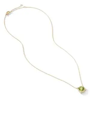 David Yurman Chatelaine Peridot And Diamond Necklace - Green