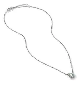 David Yurman David Yurman Chatelaine Diamond Pendant Necklace Green