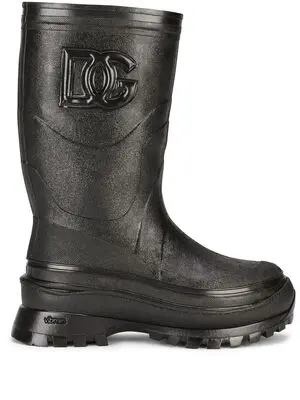 Dolce & Gabbana Logo-embossed Boots - Black
