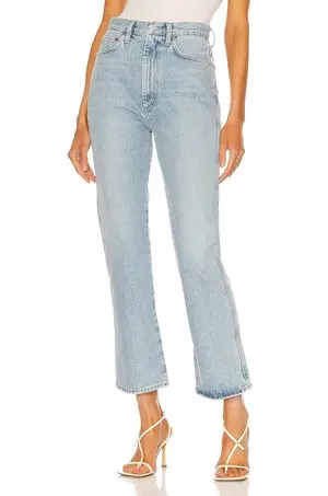 AGOLDE Pinch Waist High-rise Kick Jeans - Riptide