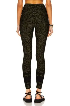 Alaïa Animalier Legging In Green
