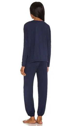 Eberjey Gisele Slouchy Set - Navy & Ivory