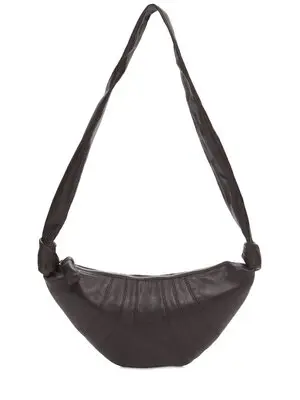 LEMAIRE Small Croissant Soft Nappa Shoulder Bag Dark Chocolate