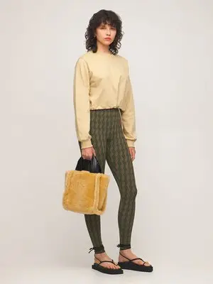 STAND STUDIO Lucille Wool & Acrylic Tote Bag - Honey