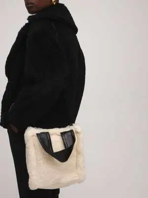 STAND STUDIO Lucille Wool Blend Tote Bag - Off White