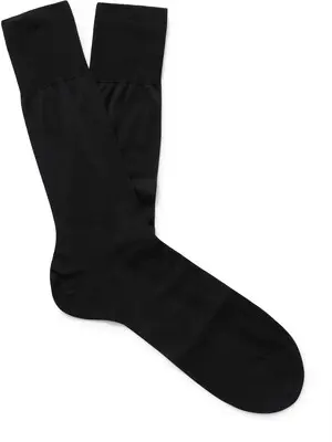 Falke No 4 Mulberry Silk-blend Socks