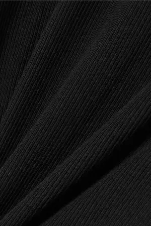 NINETY PERCENT Kaye Ribbed Organic Cotton-jersey Turtleneck Top