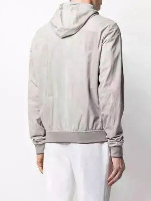 MOORER Lightweight Zipped Leather Jacket