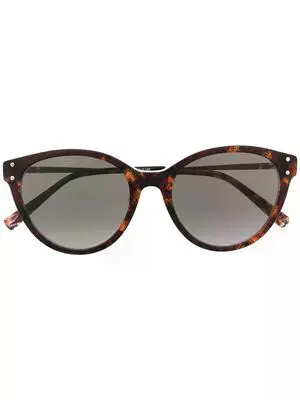 Missoni Tortoiseshell Round-frame Sunglasses - Gold