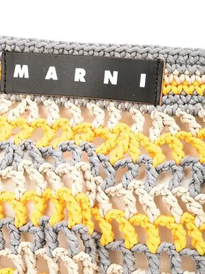 Marni Striped Crochet Tote Bag