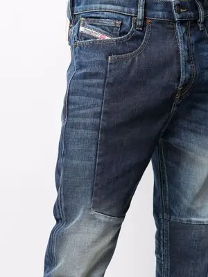 DIESEL® Patchwork Straight-leg Jeans