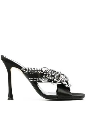 N°21 Chunky Chain Crystal-embellished Sandals